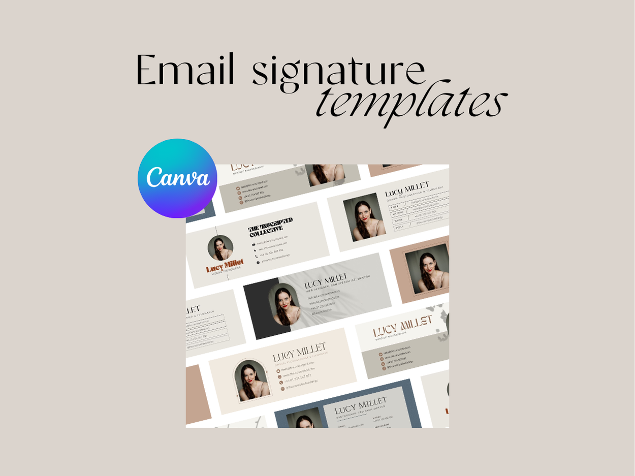 Email Signature Canva Template *New 2025 updated version* - Lucy M Creative